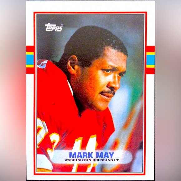 Topps | Other | 989 Mark May Washington Redskins Football Card Topps ...